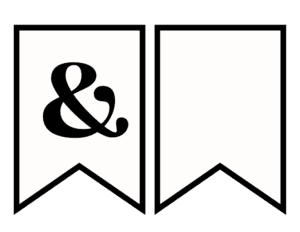 Free Printable Black and White Banner Letters - Our Happy Corner