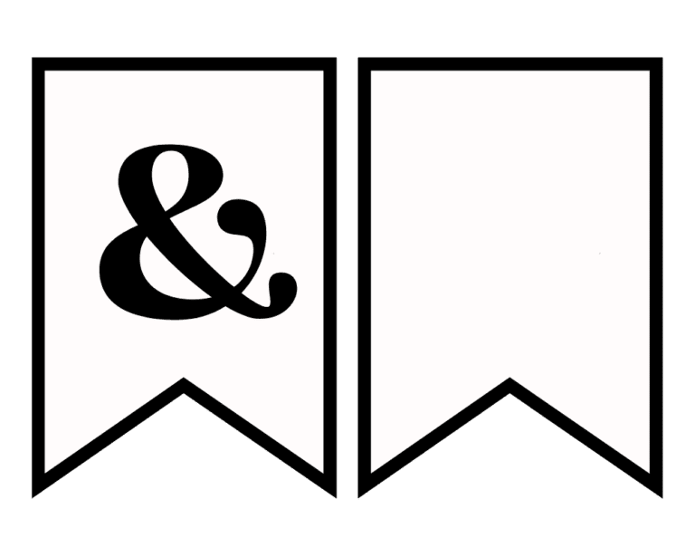 Free Printable Black and White Banner Letters - Our Happy Corner