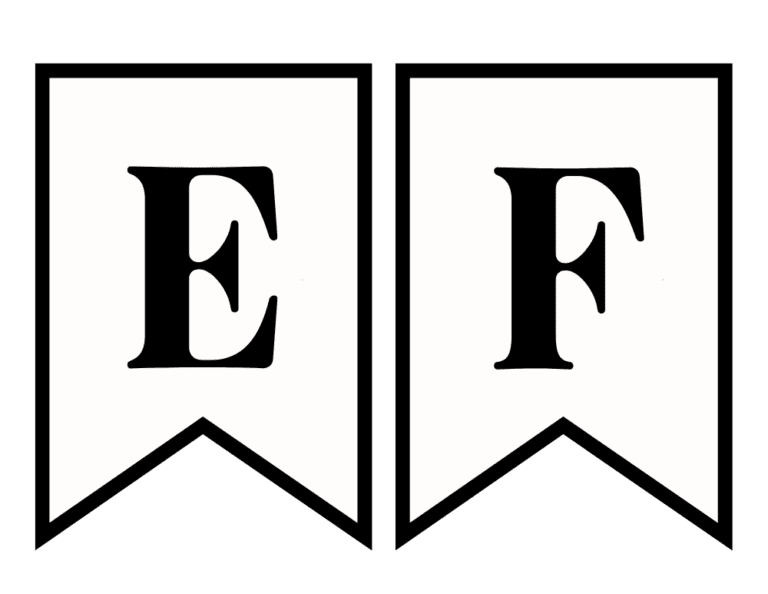 Free Printable Black and White Banner Letters - Our Happy Corner