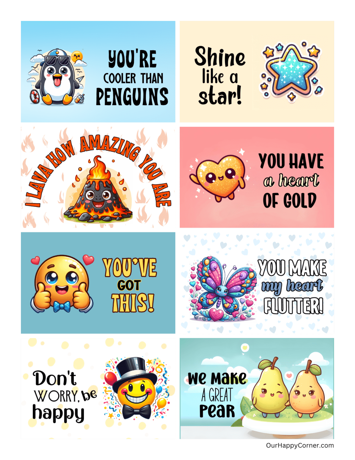 32 Free Printable Lunch Box Notes to Brighten Your Kids Day - Our Happy ...