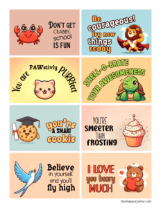 32 Free Printable Lunch Box Notes to Brighten Your Kids Day - Our Happy ...