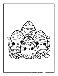 Easter Egg Coloring Pages Free Printable - Our Happy Corner