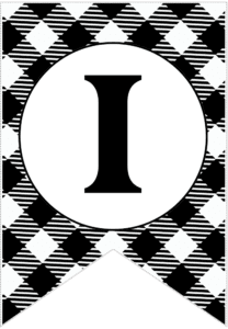 Free Printable Buffalo Plaid Letters - Our Happy Corner