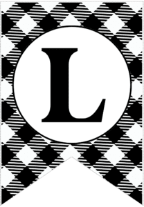 Free Printable Buffalo Plaid Letters - Our Happy Corner