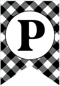 Free Printable Buffalo Plaid Letters - Our Happy Corner