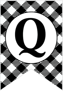 Free Printable Buffalo Plaid Letters - Our Happy Corner