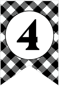 Free Printable Buffalo Plaid Letters - Our Happy Corner