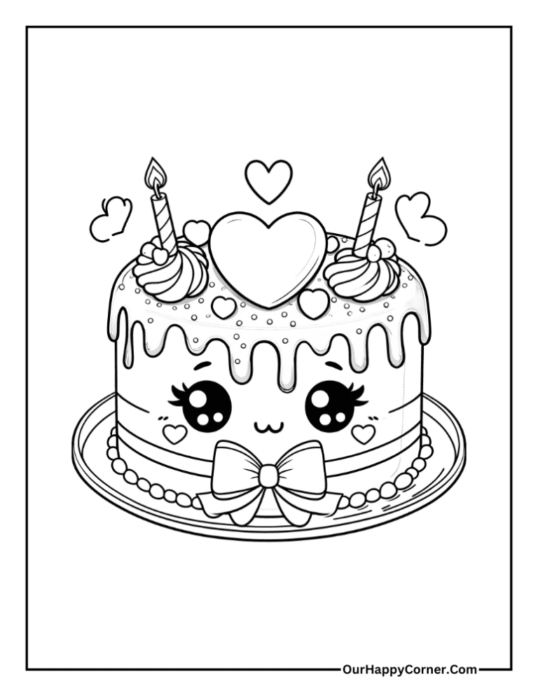Free Valentine's Day Coloring Pages for Kids - Our Happy Corner