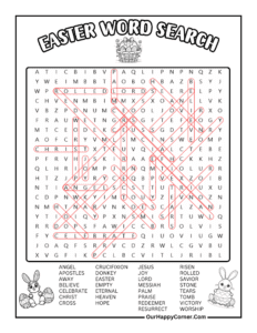 Fun Easter Word Search Puzzles for Kids and Adults - Our Happy Corner