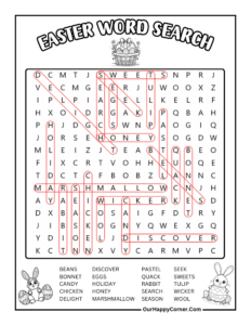 Fun Easter Word Search Puzzles for Kids and Adults - Our Happy Corner