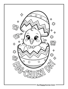 Easter Egg Coloring Pages Free Printable - Our Happy Corner