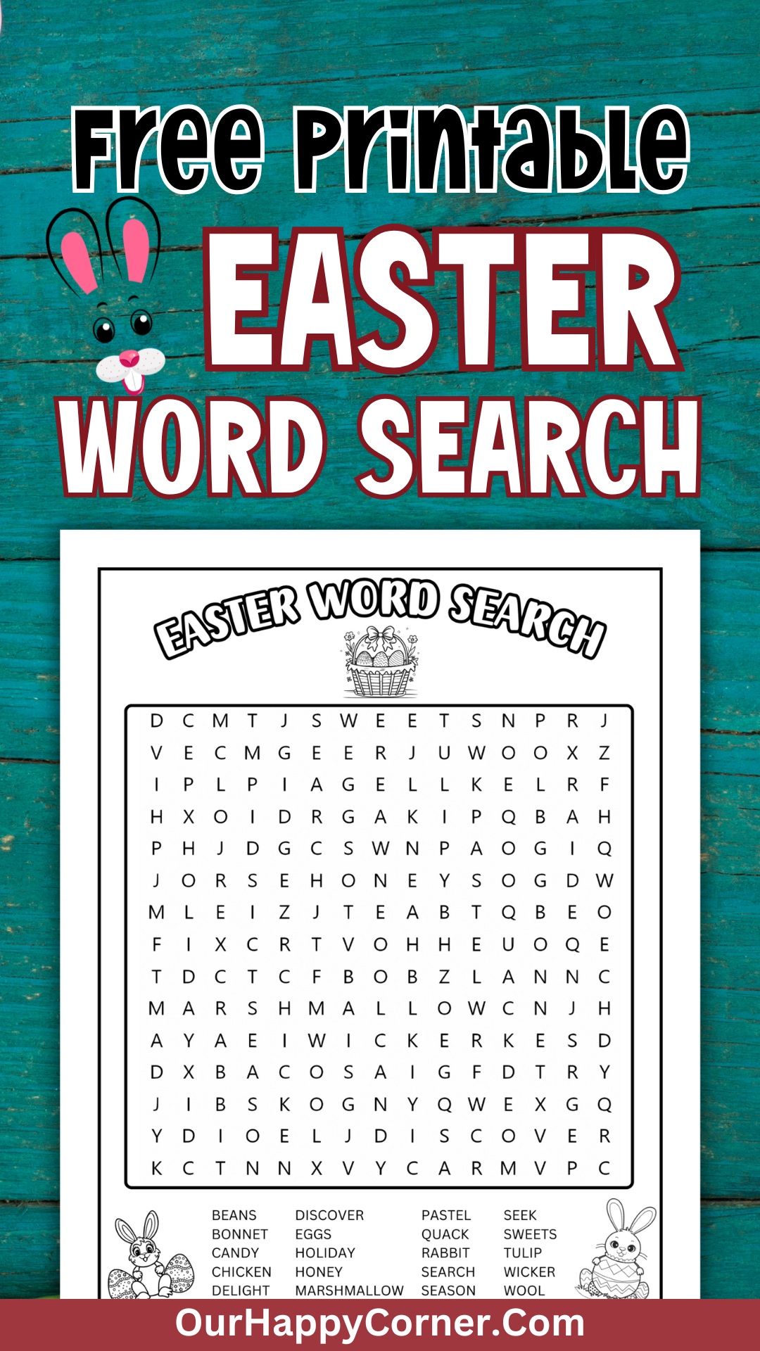 Fun Easter Word Search Puzzles for Kids and Adults - Our Happy Corner