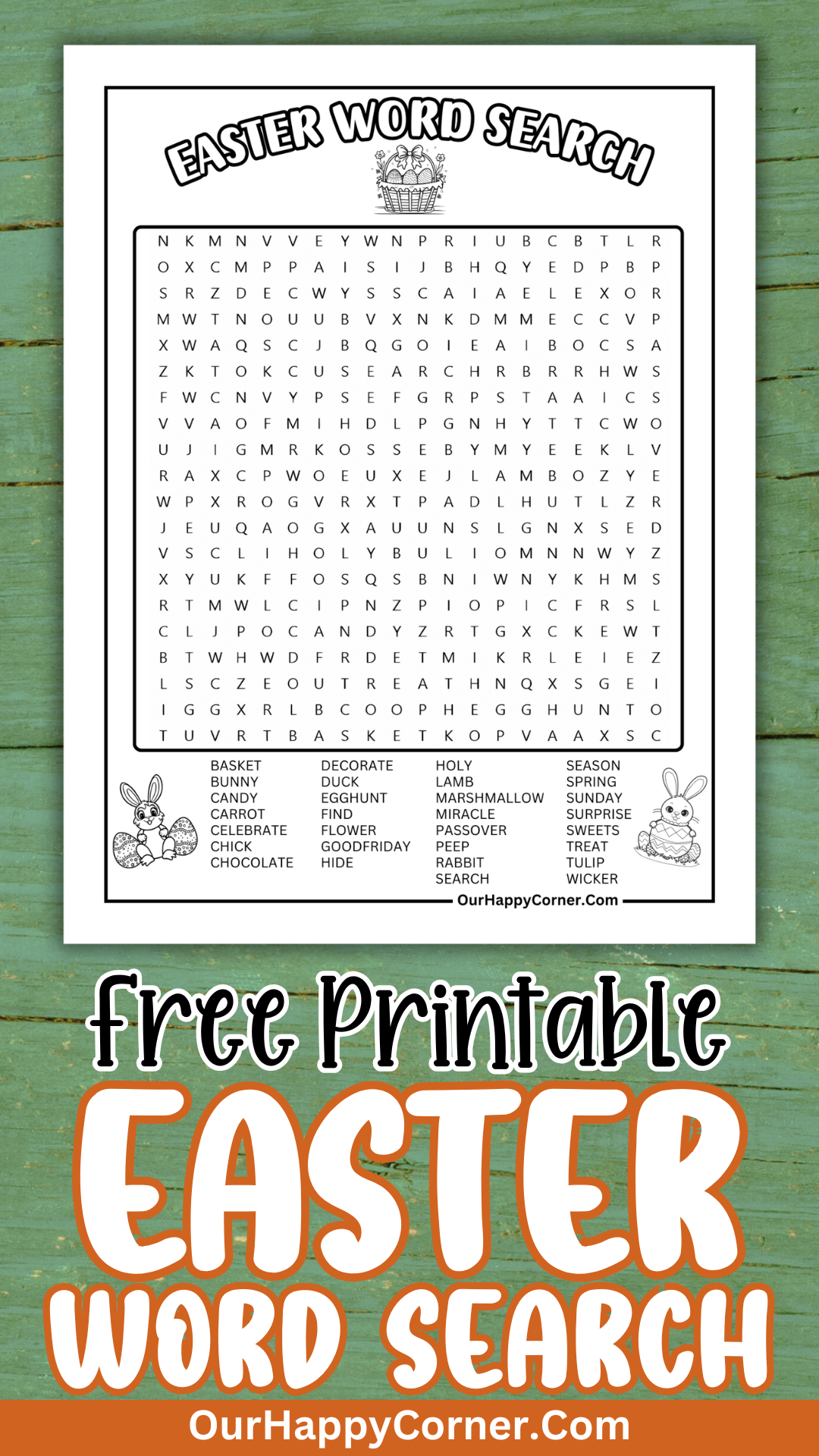 Fun Easter Word Search Puzzles for Kids and Adults - Our Happy Corner