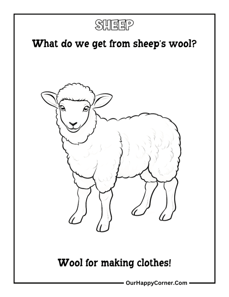 Farm Animal Coloring Pages Free Printable - Our Happy Corner