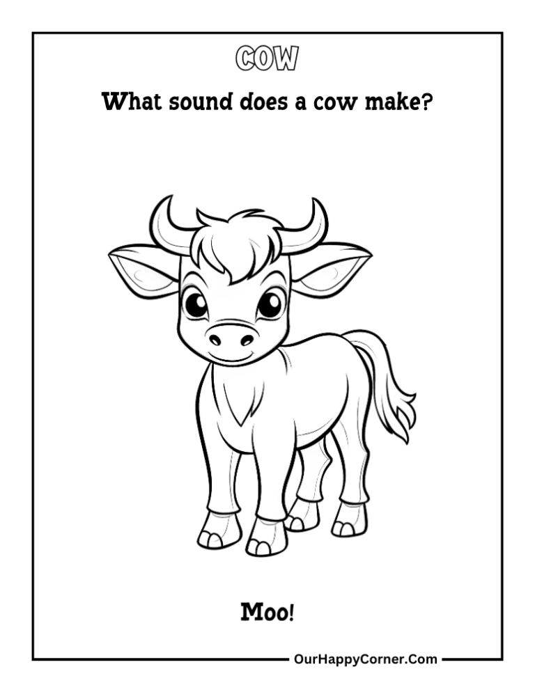 Farm Animal Coloring Pages Free Printable - Our Happy Corner