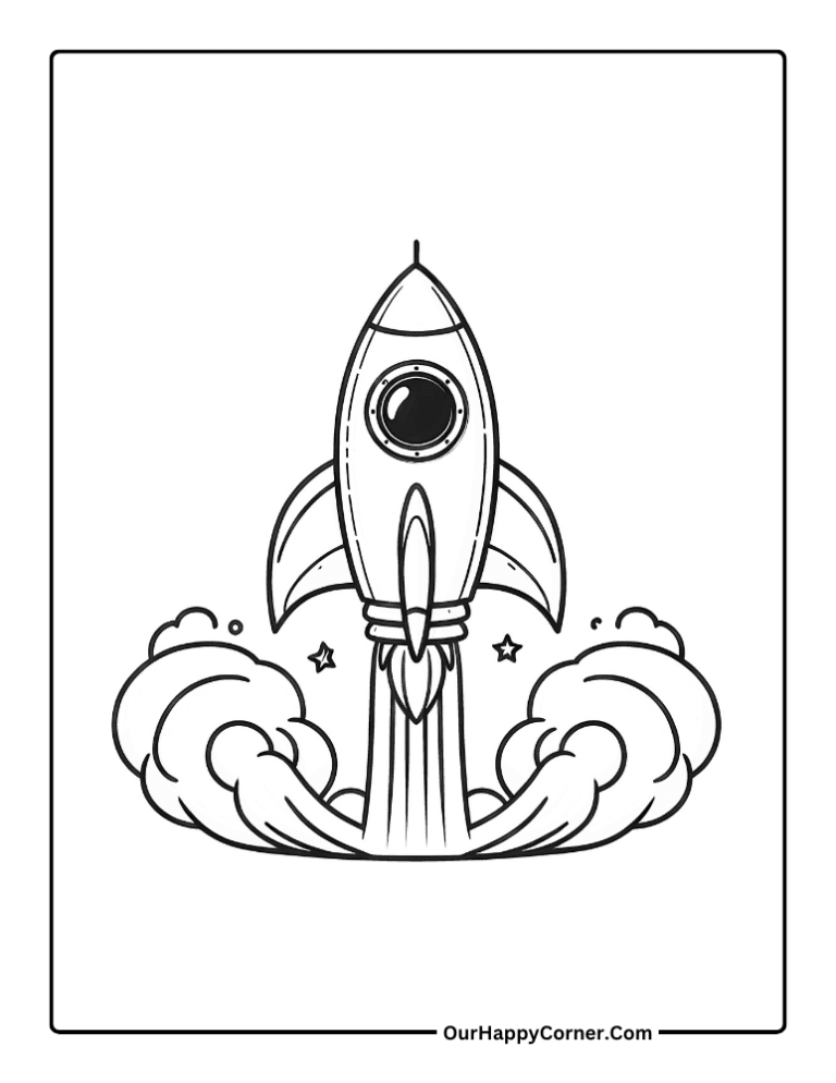 Outer Space Coloring Pages Free Printable - Our Happy Corner
