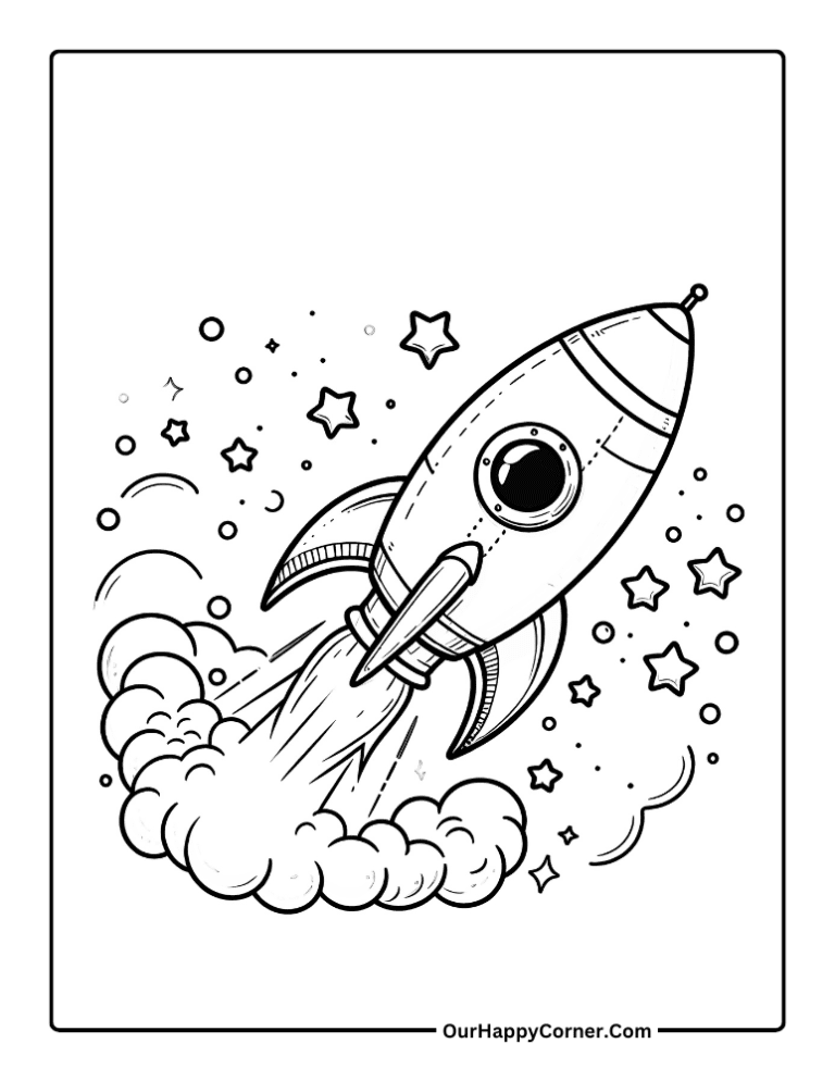 Outer Space Coloring Pages Free Printable - Our Happy Corner