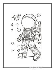 Outer Space Coloring Pages Free Printable - Our Happy Corner