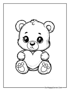 Free Valentine's Day Coloring Pages for Kids - Our Happy Corner