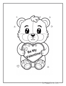 Free Valentine's Day Coloring Pages for Kids - Our Happy Corner
