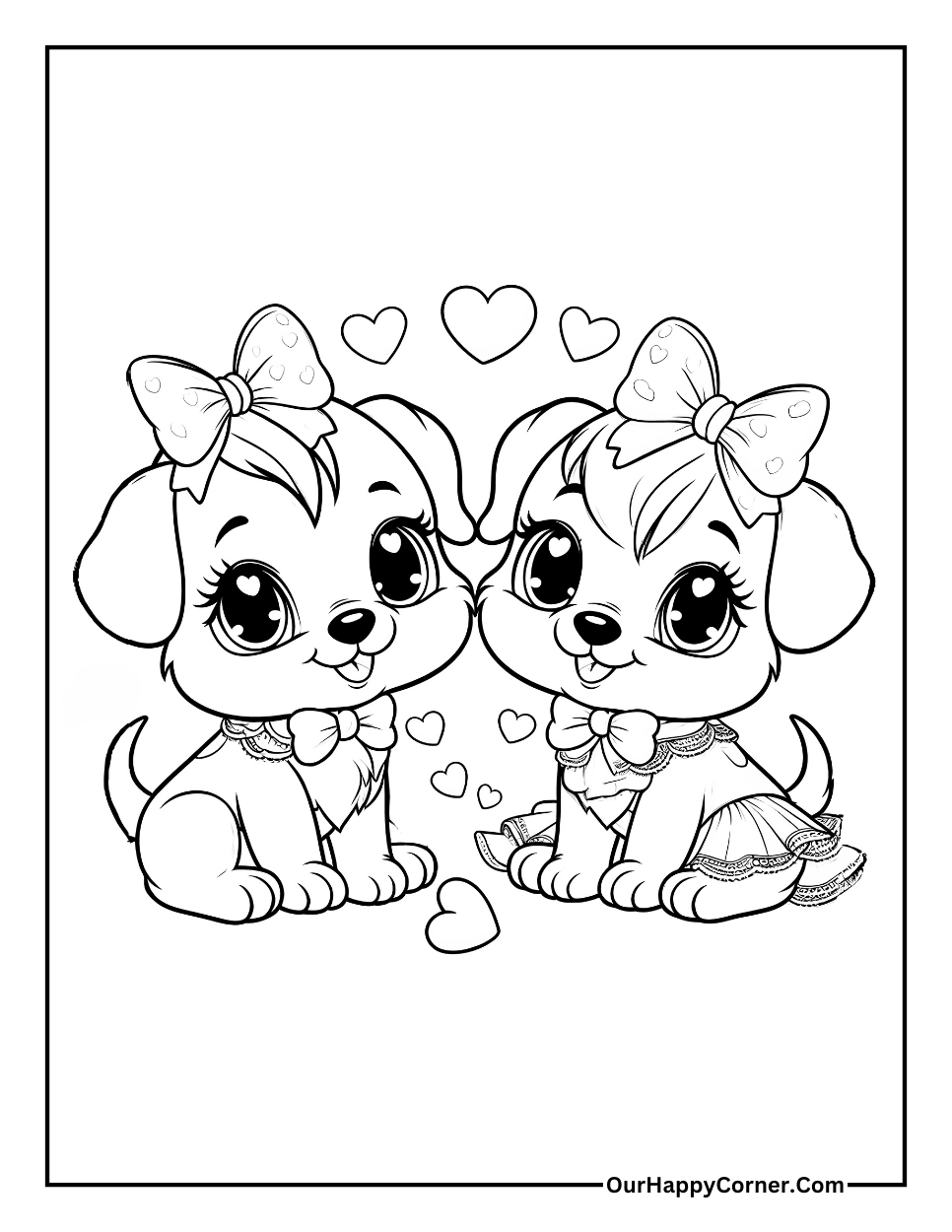 Free Valentine's Day Coloring Pages for Kids - Our Happy Corner