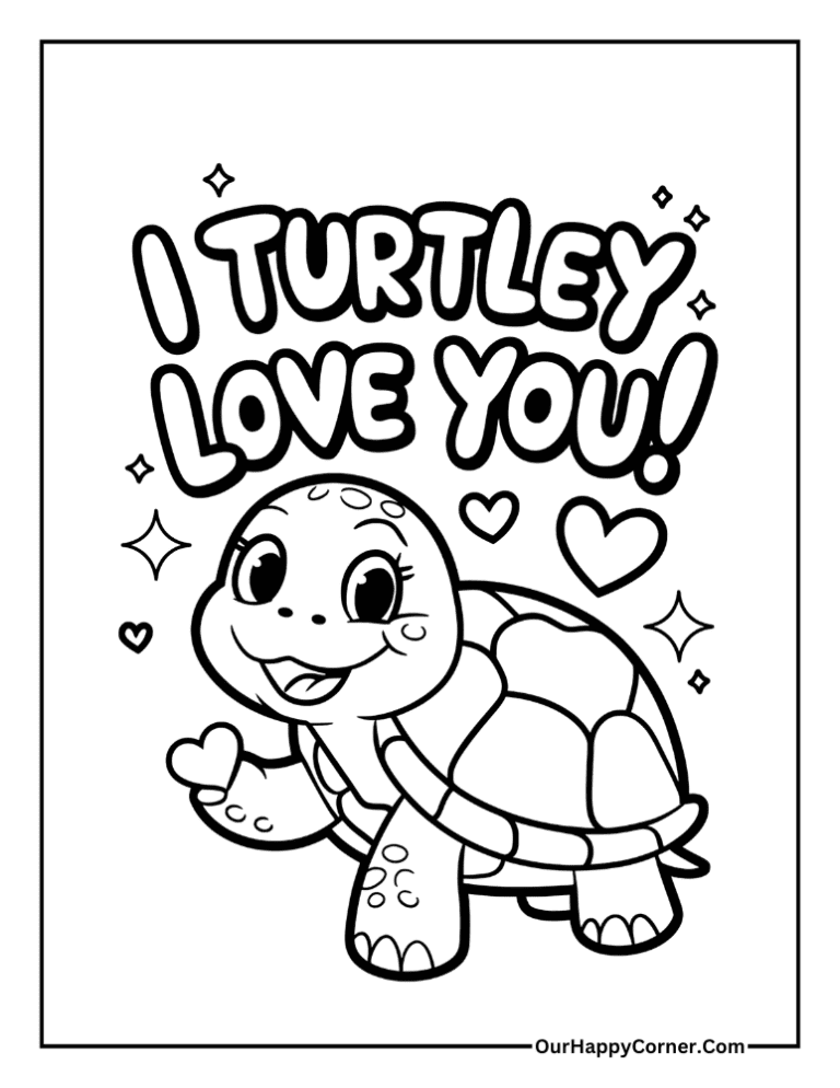 Free Valentine's Day Coloring Pages for Kids - Our Happy Corner