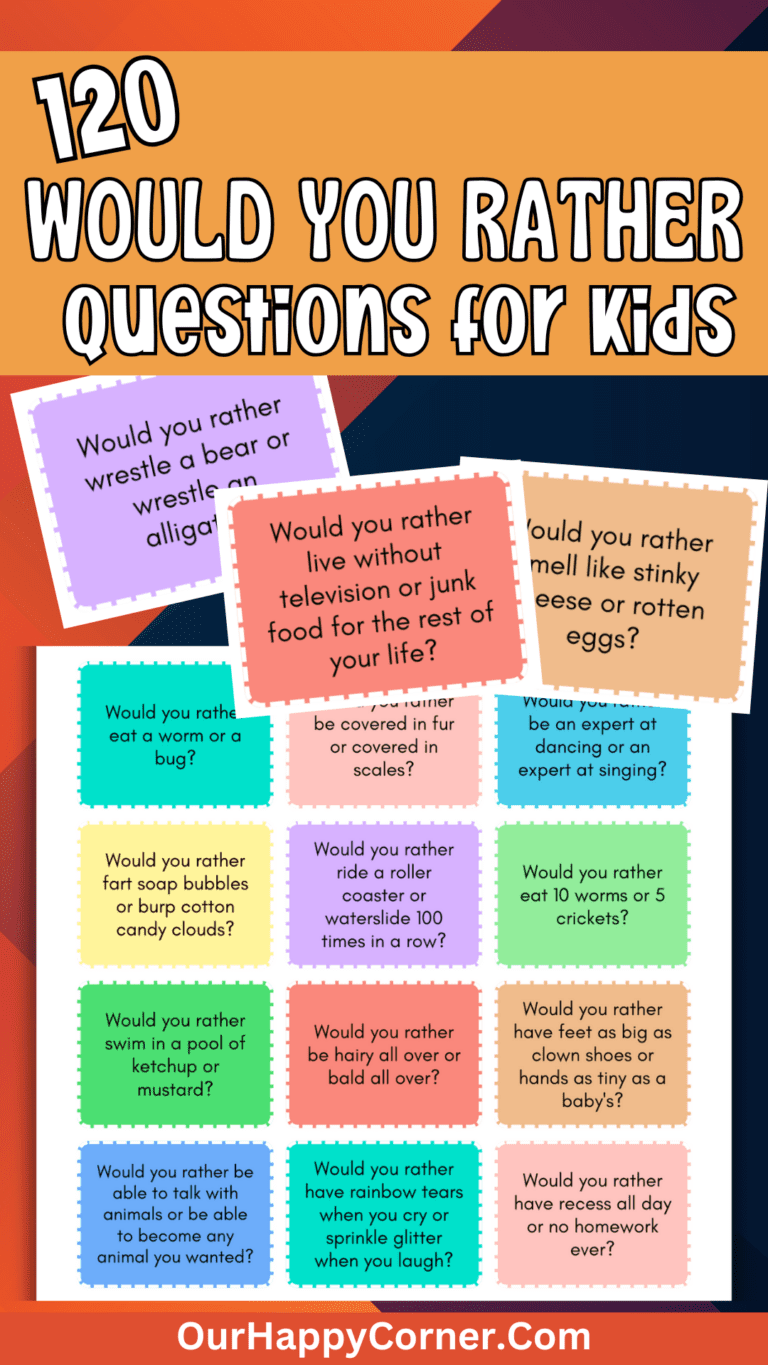 Would You Rather Questions for Kids: Spark Fun Conversations - Our ...
