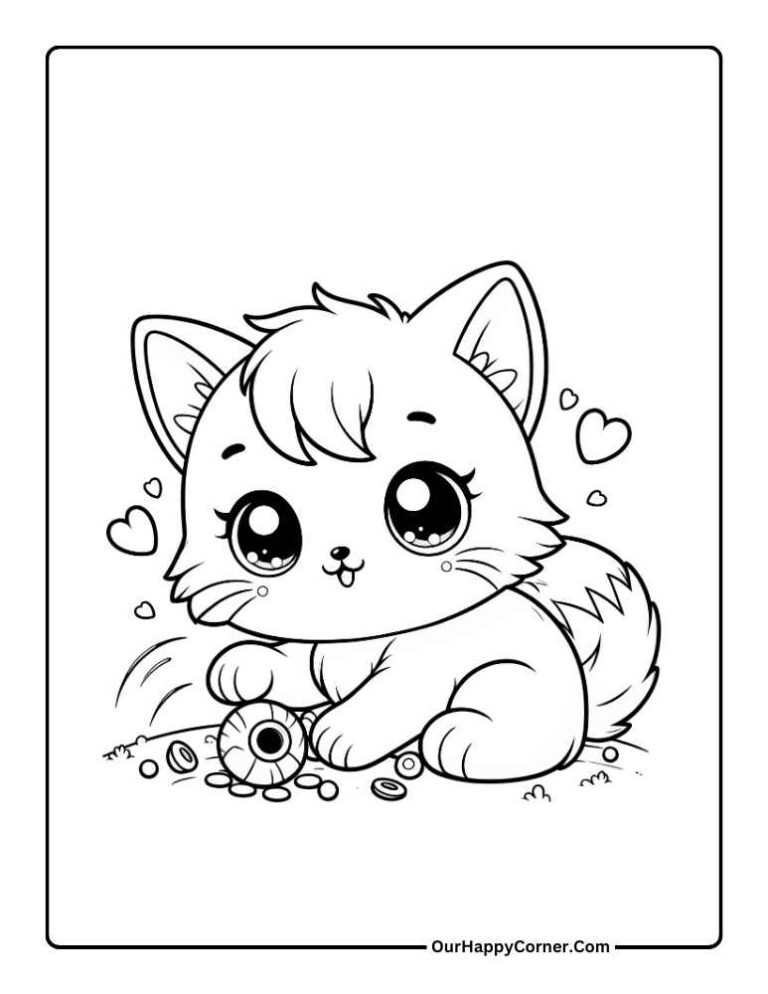 Free Printable Cat Coloring Pages - Our Happy Corner
