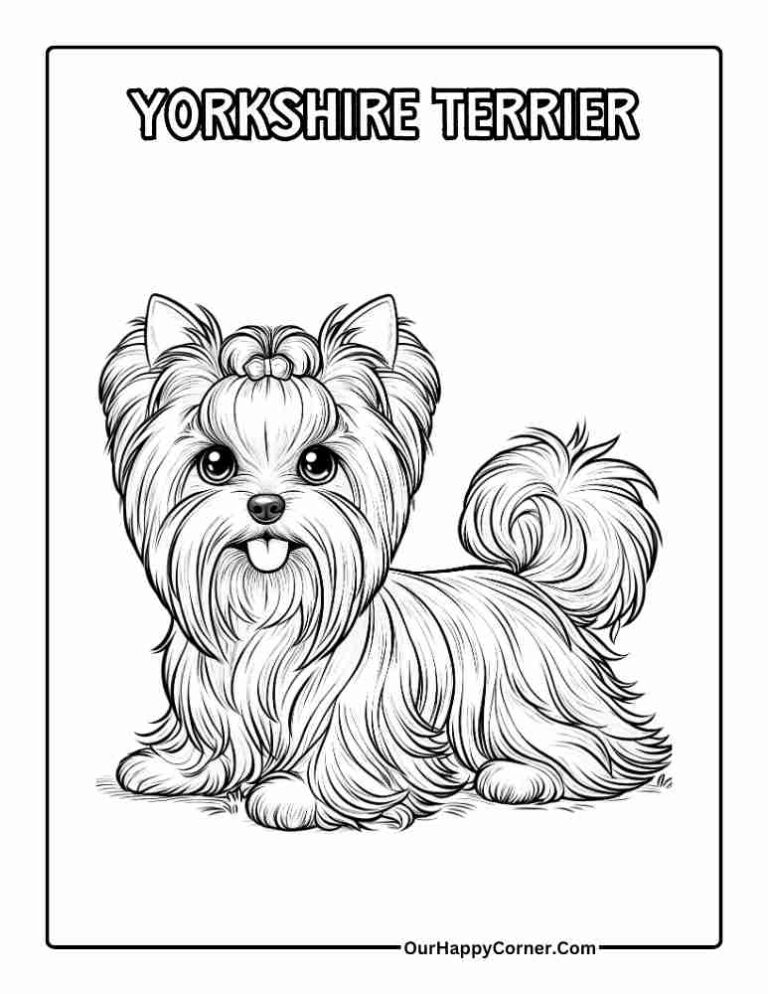 Dog Breed Coloring Pages Free Printable - Our Happy Corner