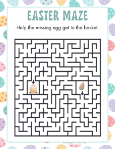Free Printable Easter Mazes - Our Happy Corner