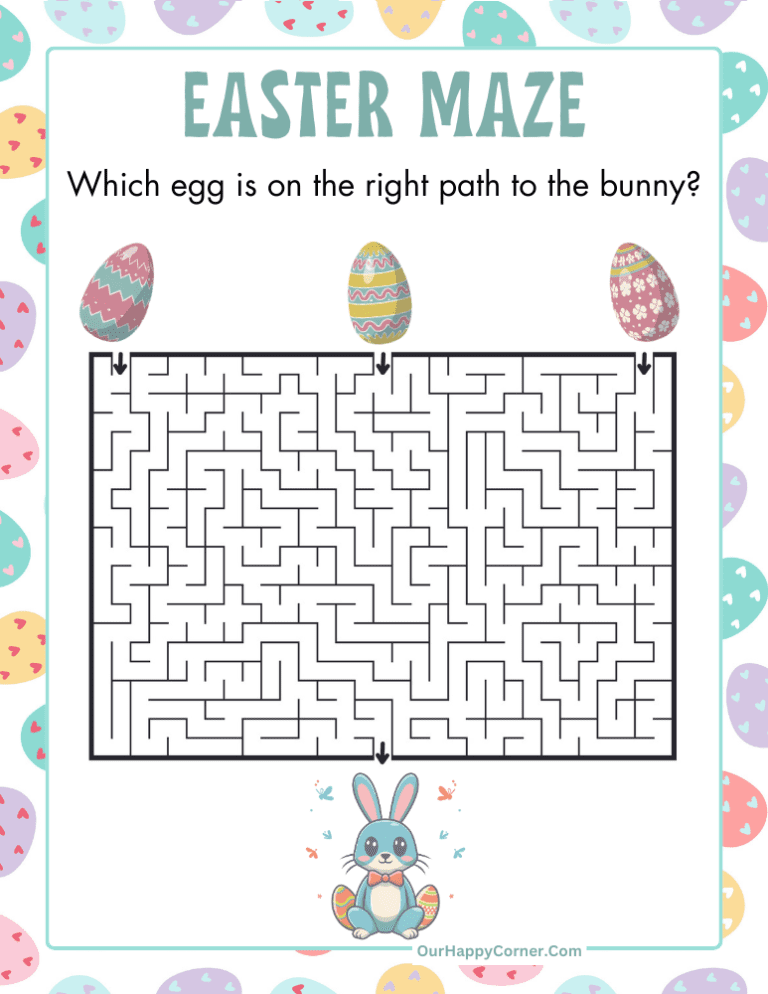 Free Printable Easter Mazes - Our Happy Corner