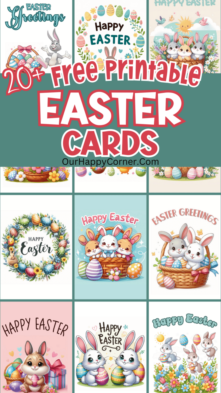 Free Printable Easter Cards - Our Happy Corner
