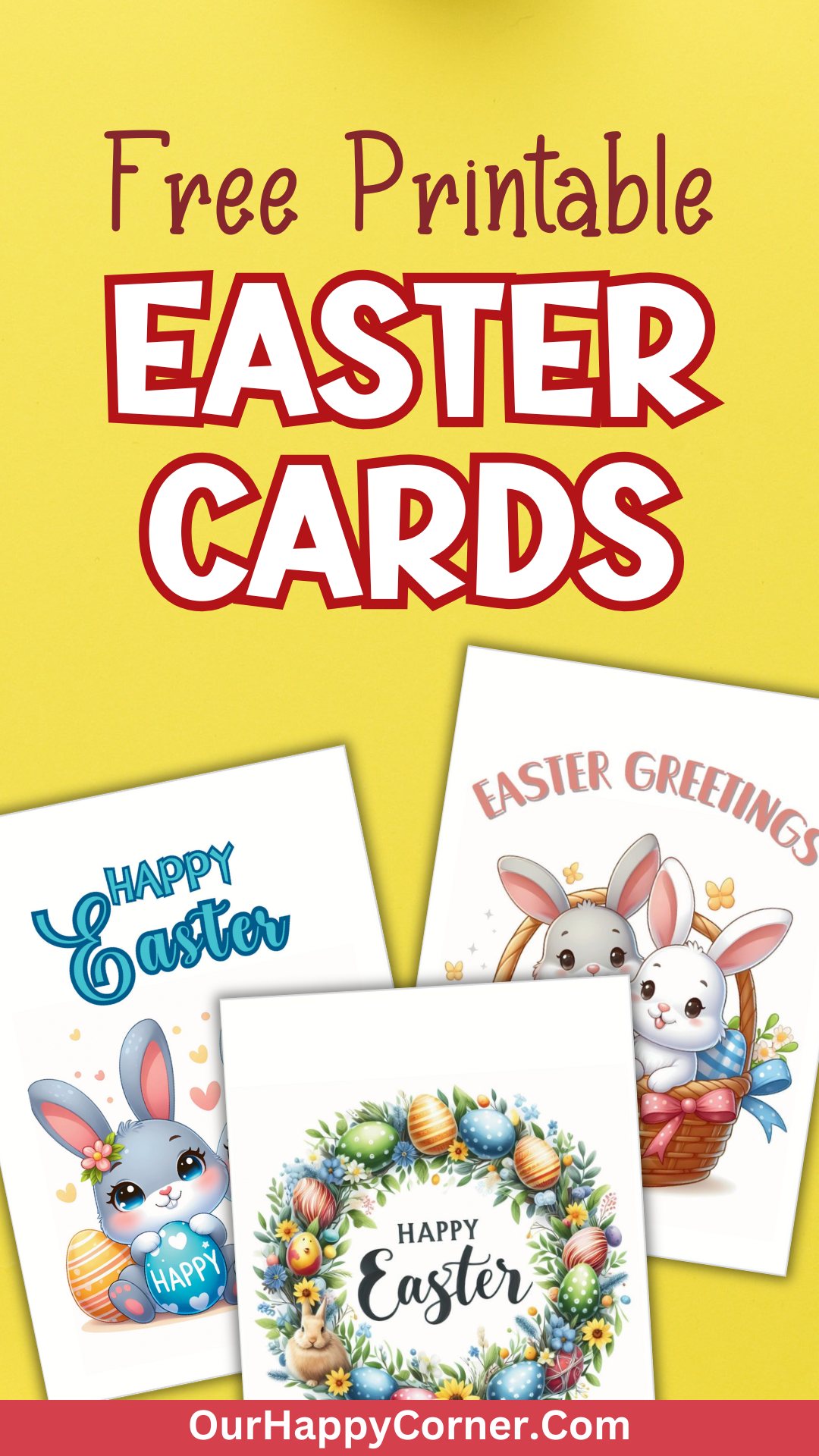 Free Printable Easter Cards - Our Happy Corner