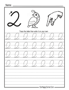 Free Cursive Alphabet Tracing Worksheets - Our Happy Corner