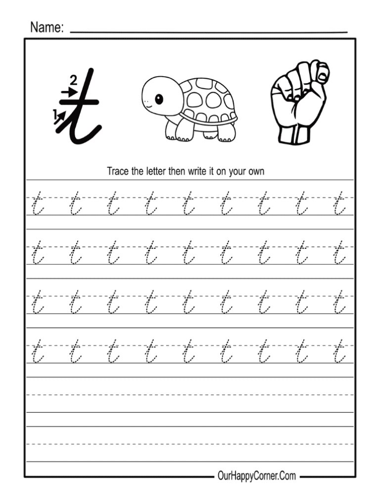 Free Cursive Alphabet Tracing Worksheets - Our Happy Corner