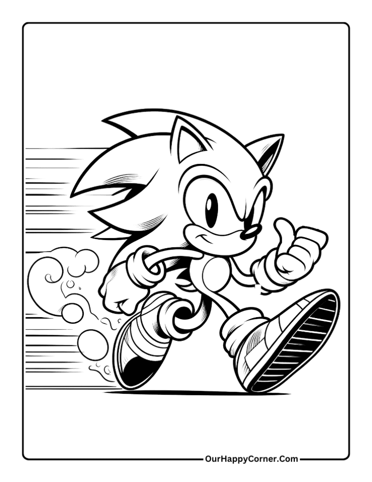 Sonic Coloring Pages Free Printables - Our Happy Corner