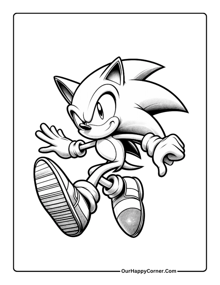 Sonic Coloring Pages Free Printables - Our Happy Corner