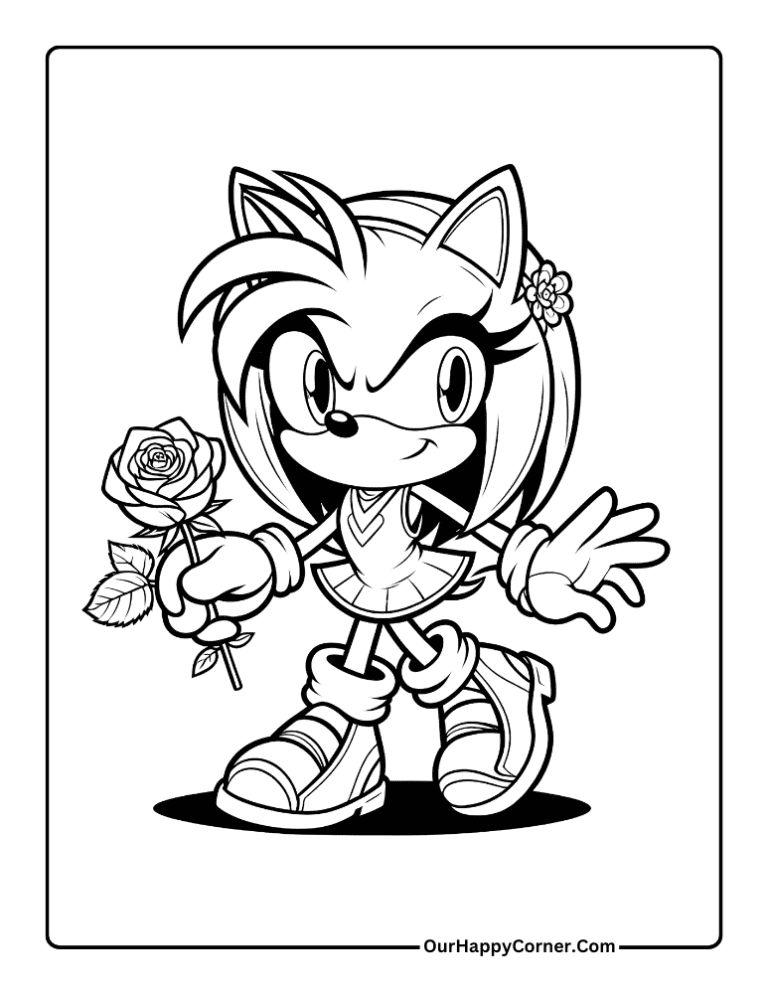 Sonic Coloring Pages Free Printables - Our Happy Corner