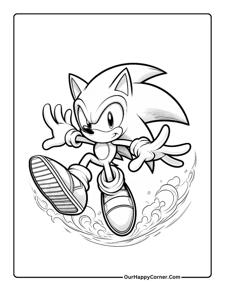 Sonic Coloring Pages Free Printables - Our Happy Corner