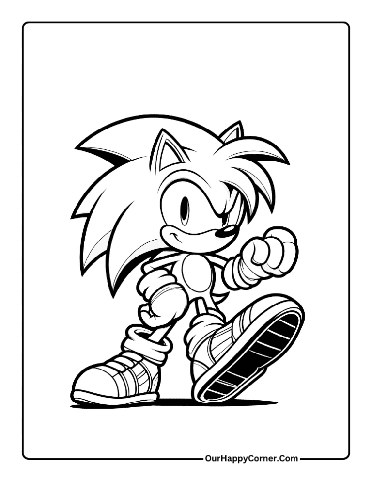Sonic Coloring Pages Free Printables - Our Happy Corner