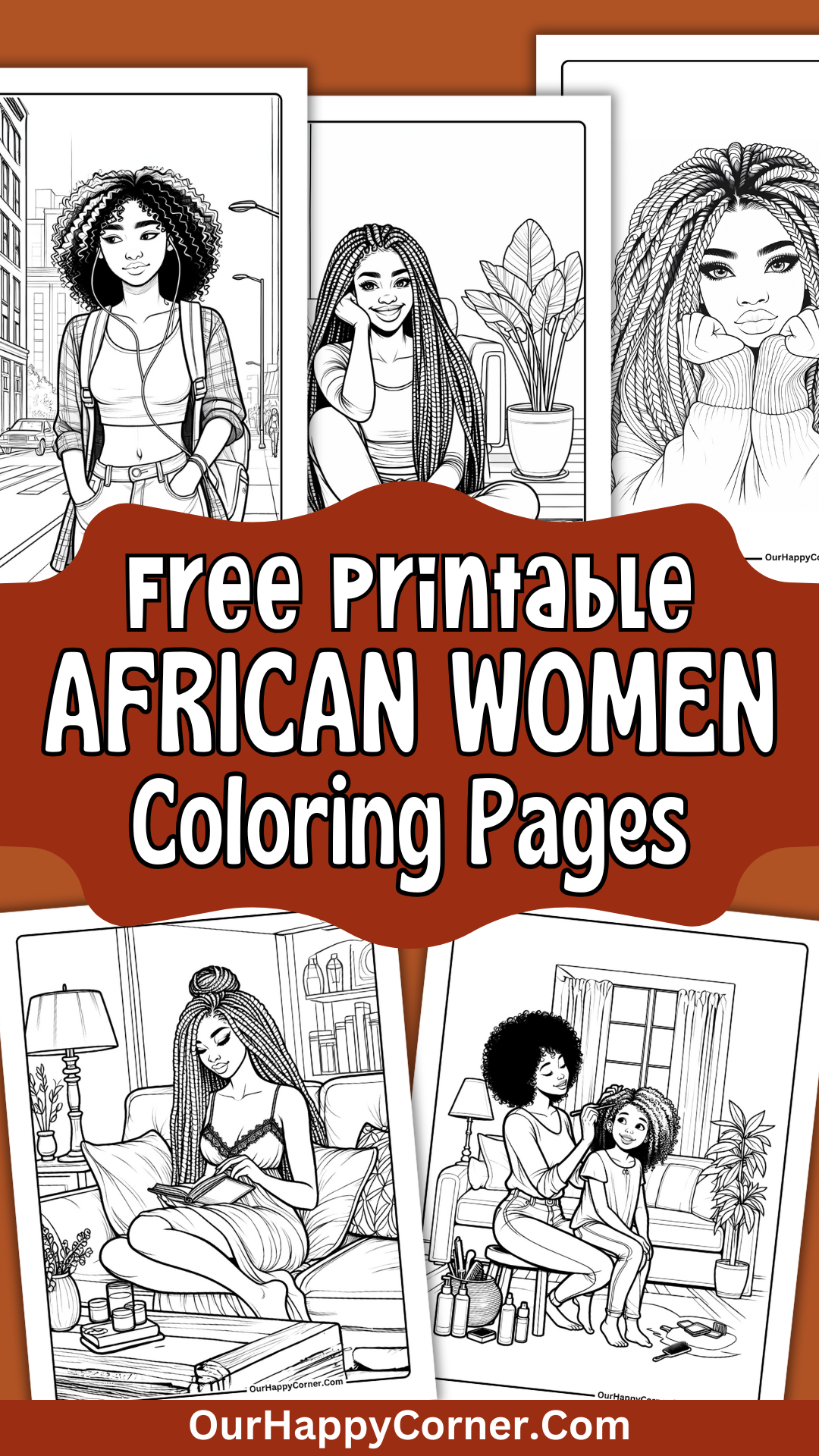 African Women Coloring Pages Free Printables - Our Happy Corner