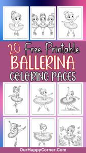 Ballerina Coloring Pages Free Printables - Our Happy Corner