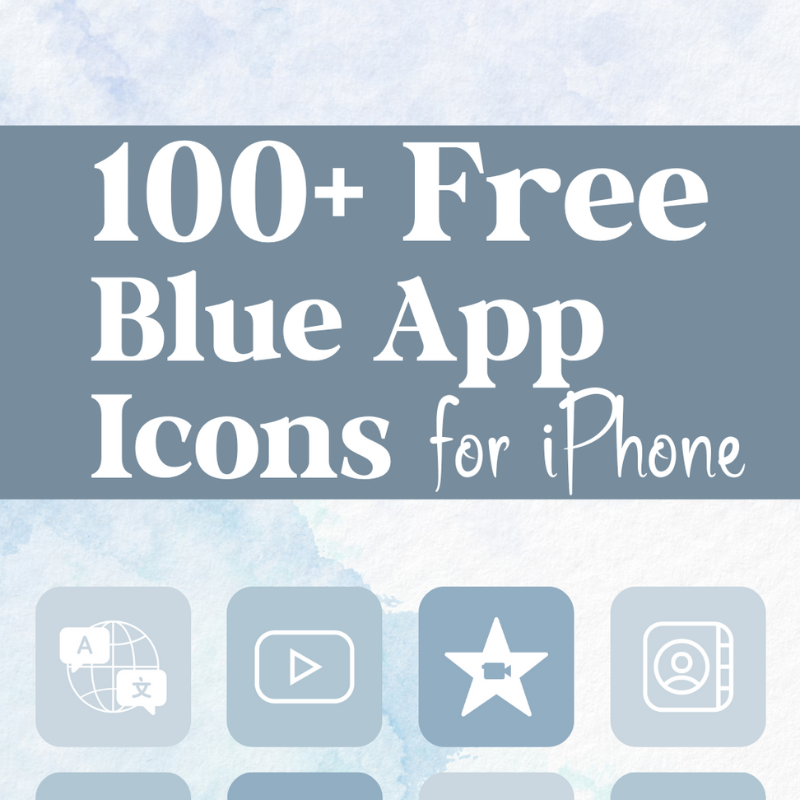100 Free Blue App Icons For Your iPhone - Our Happy Corner
