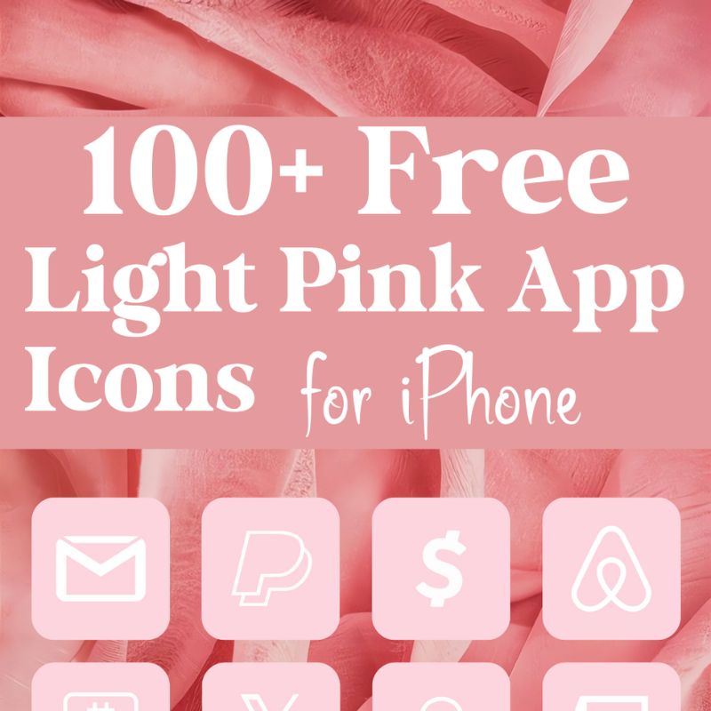 100 Free Light Pink App Icons For Your iPhone - Our Happy Corner