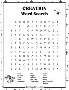 Bible Word Search Puzzles Free Printables - Our Happy Corner