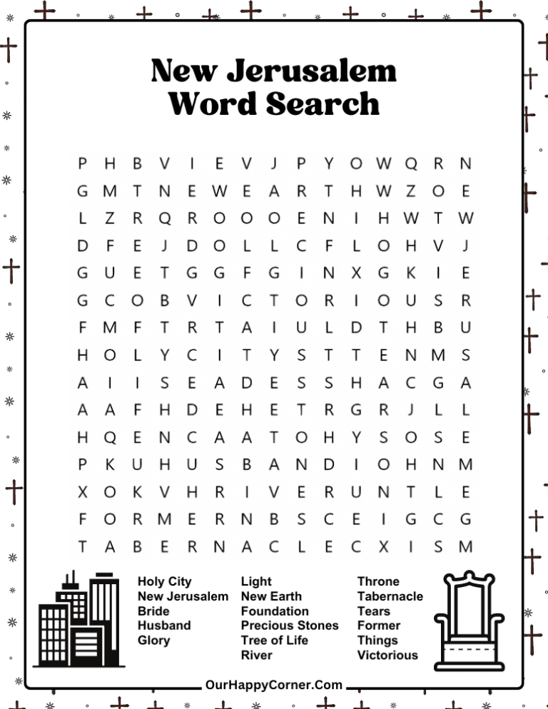 Bible Word Search Puzzles Free Printables - Our Happy Corner