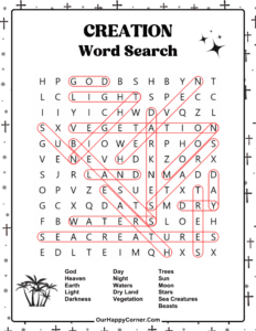Bible Word Search Puzzles Free Printables - Our Happy Corner