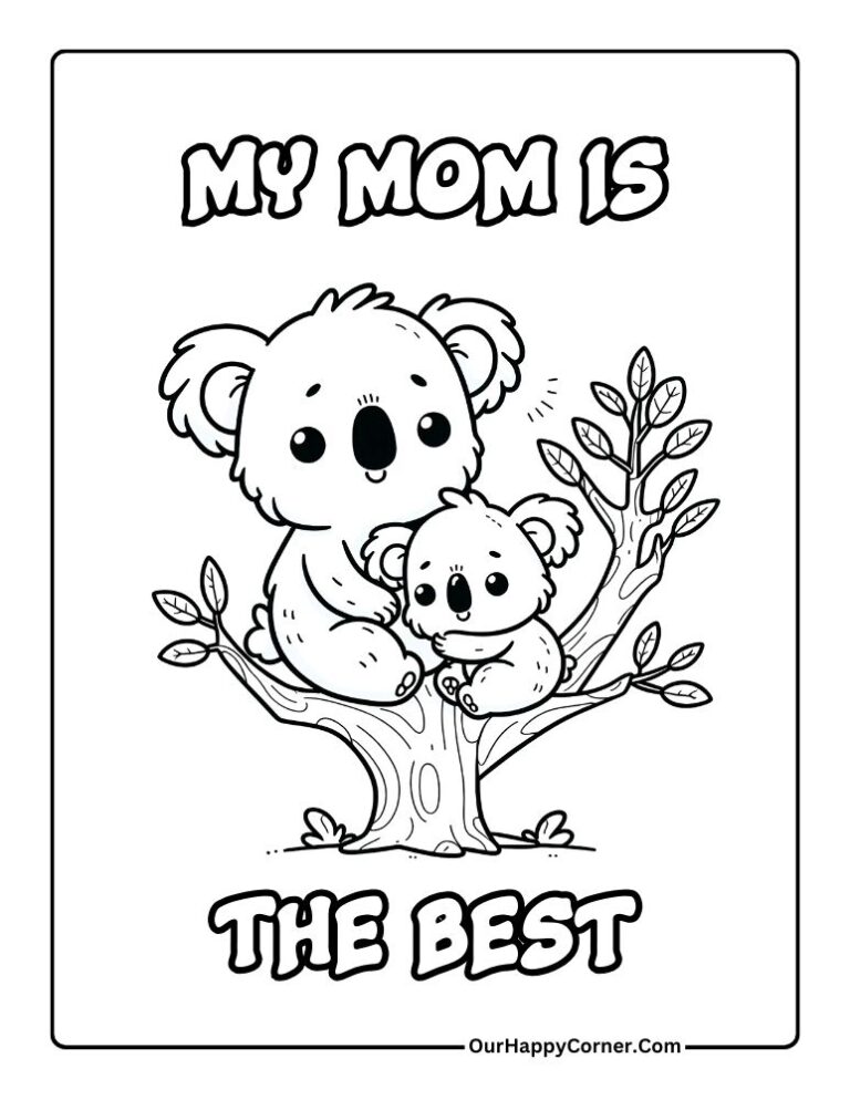 Free Printable Mother's Day Coloring Pages - Our Happy Corner