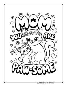 Free Printable Mother's Day Coloring Pages - Our Happy Corner