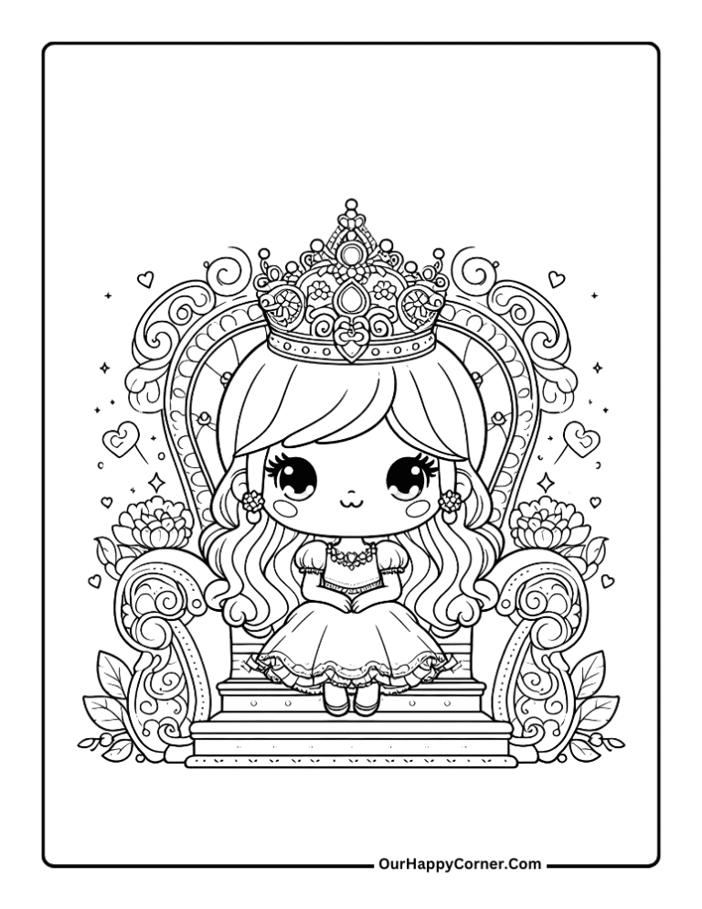 Princess Coloring Pages Free Printables - Our Happy Corner